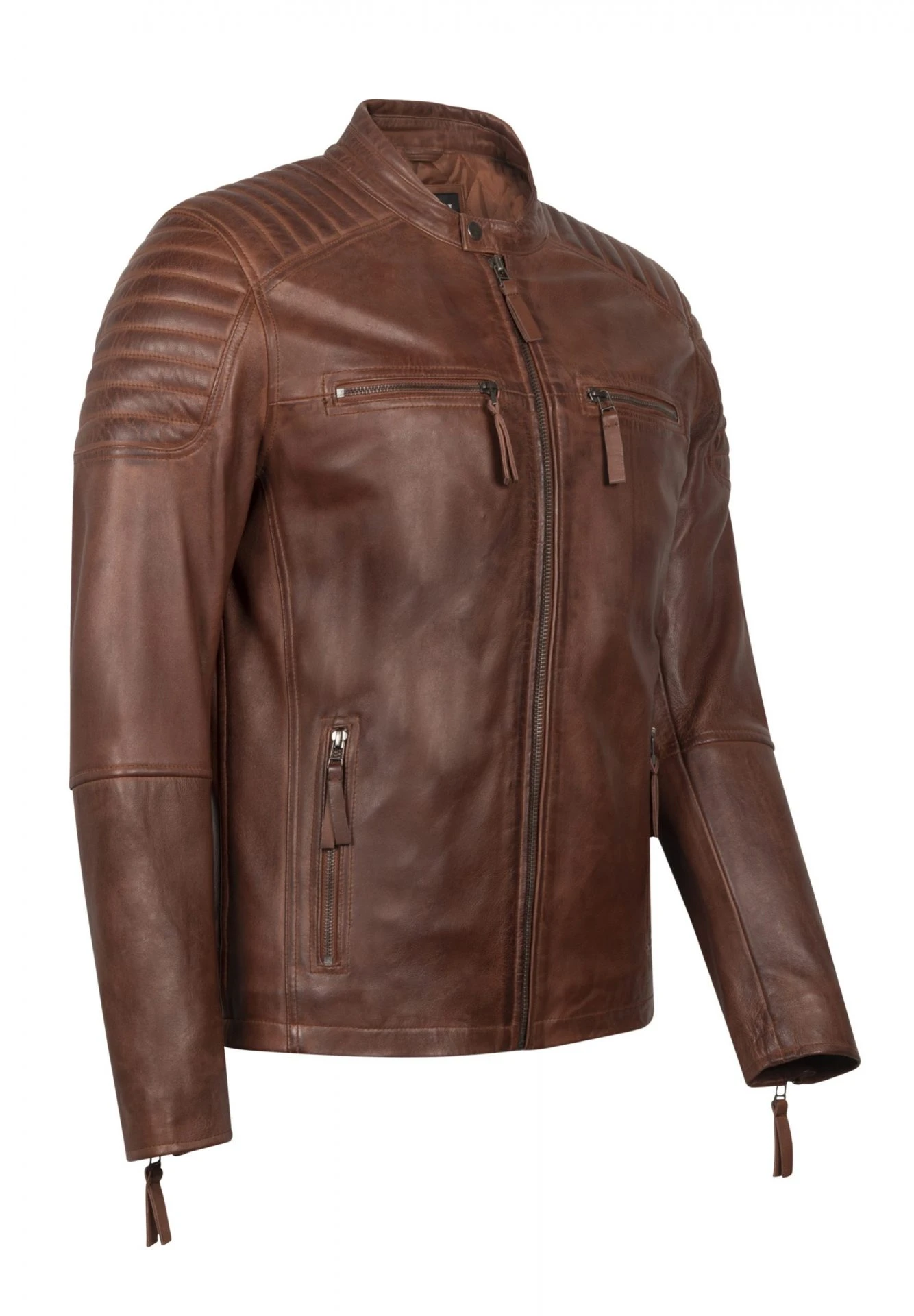 Harrison Brown Leather Jacket | Men's Genuine Leather Biker Jackets