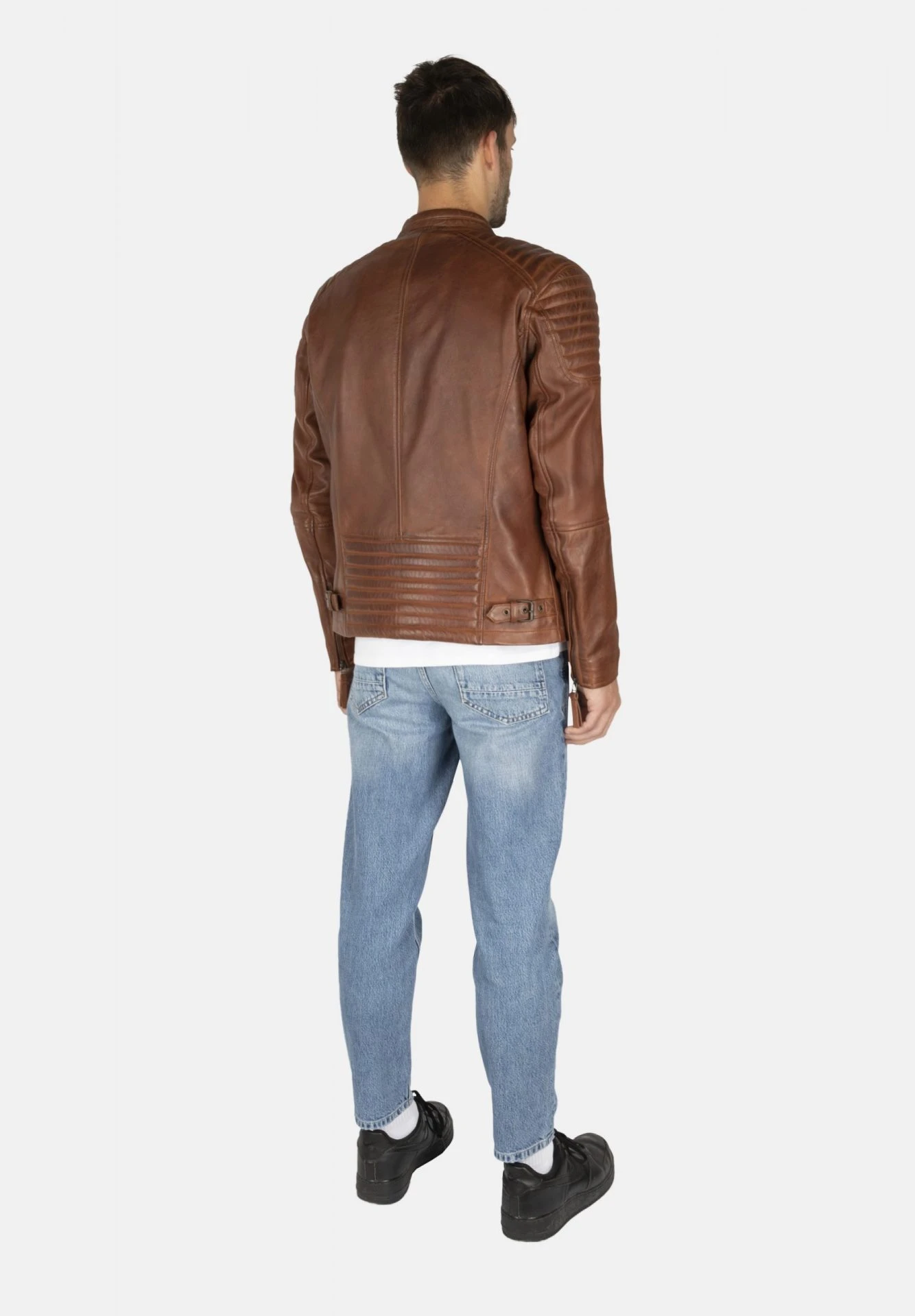 Harrison Brown Leather Jacket | Men's Genuine Leather Biker Jackets